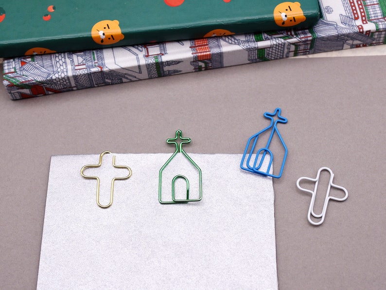 Church & Cross Paper Clips Bible Journaling Items Bible - Etsy
