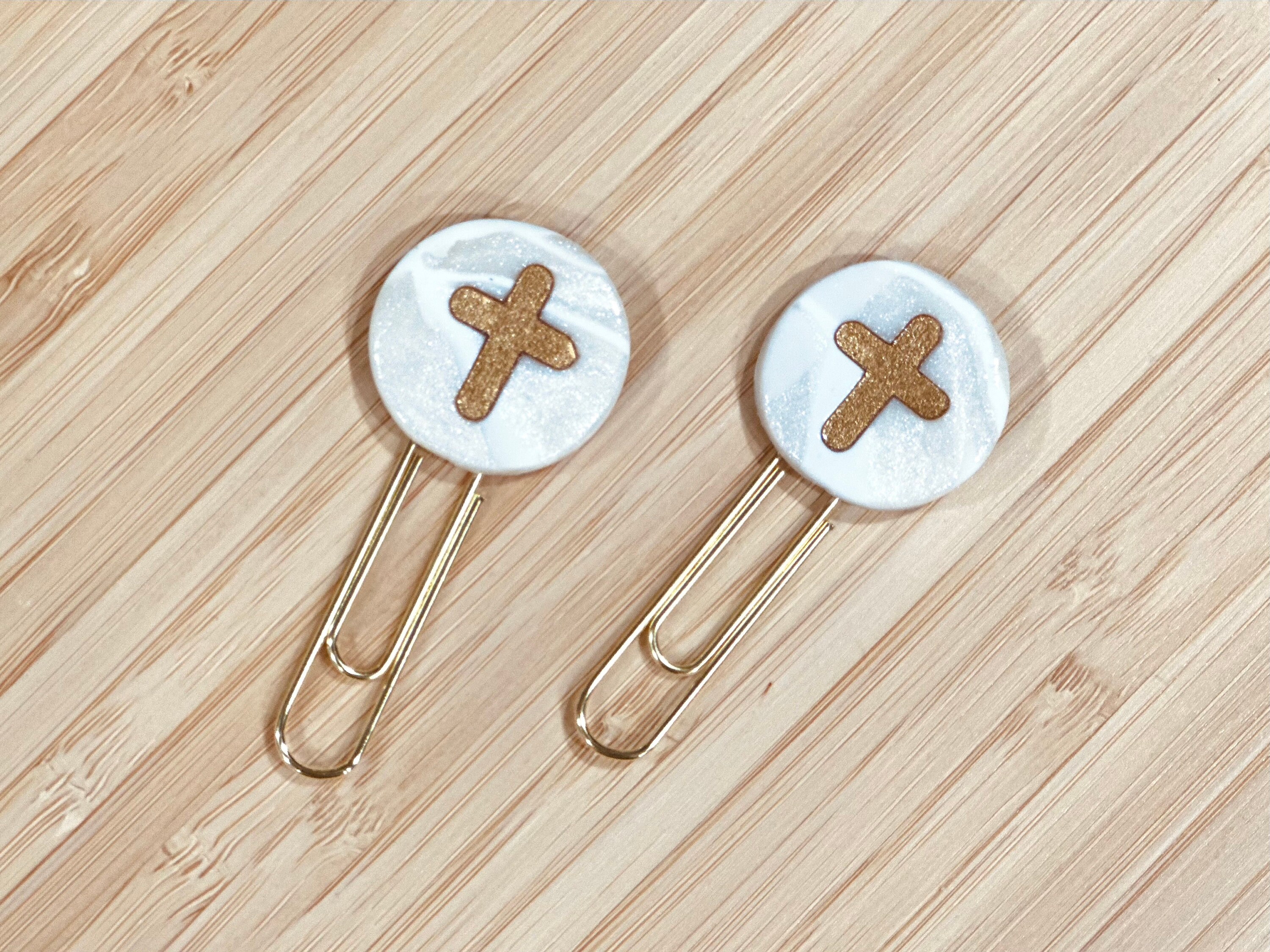 Pearl Marble Cross Clips | Bible Journaling | Bible Clips | Christian ...