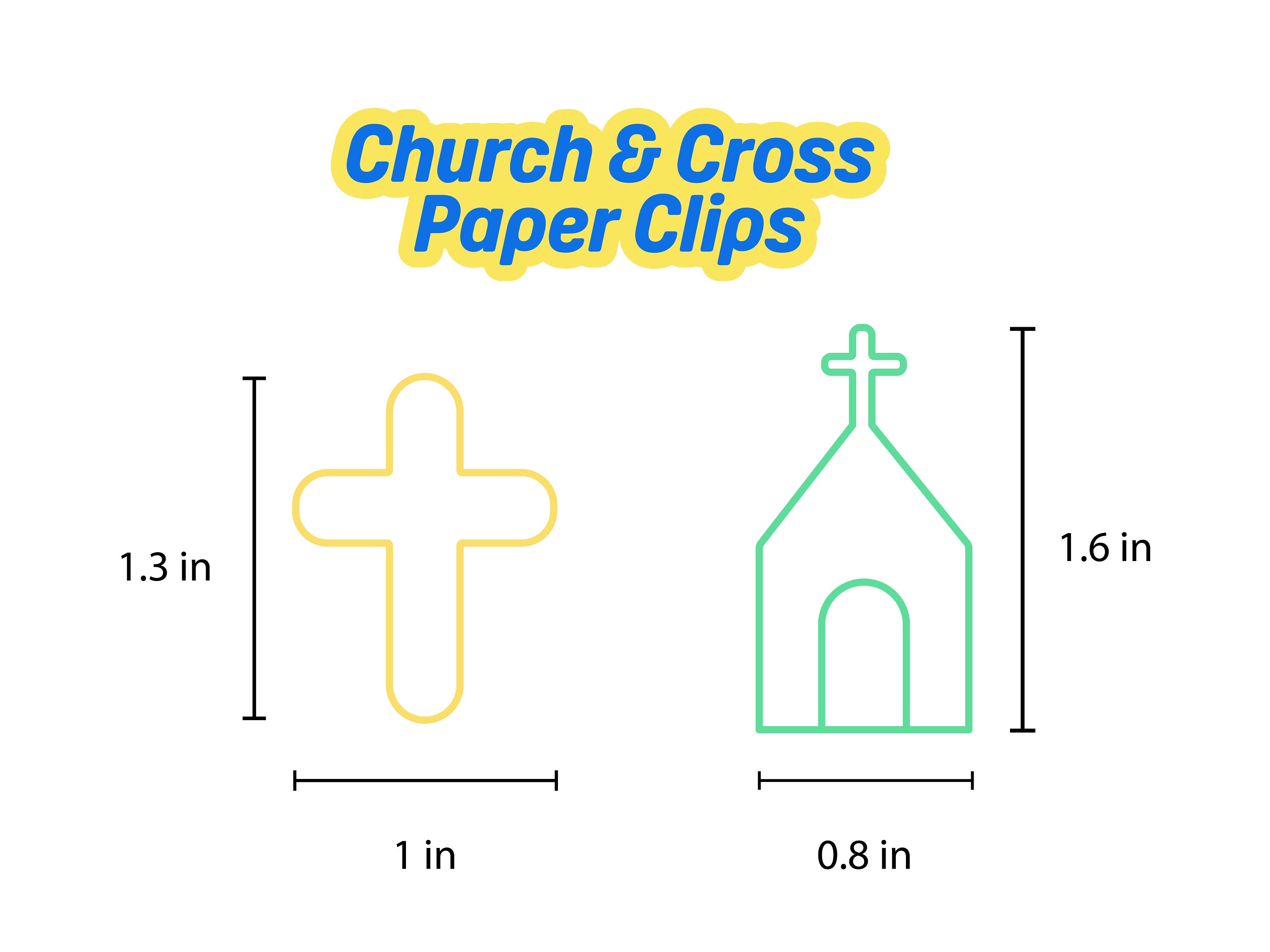 Church & Cross Paper Clips Bible Journaling Items Bible - Etsy