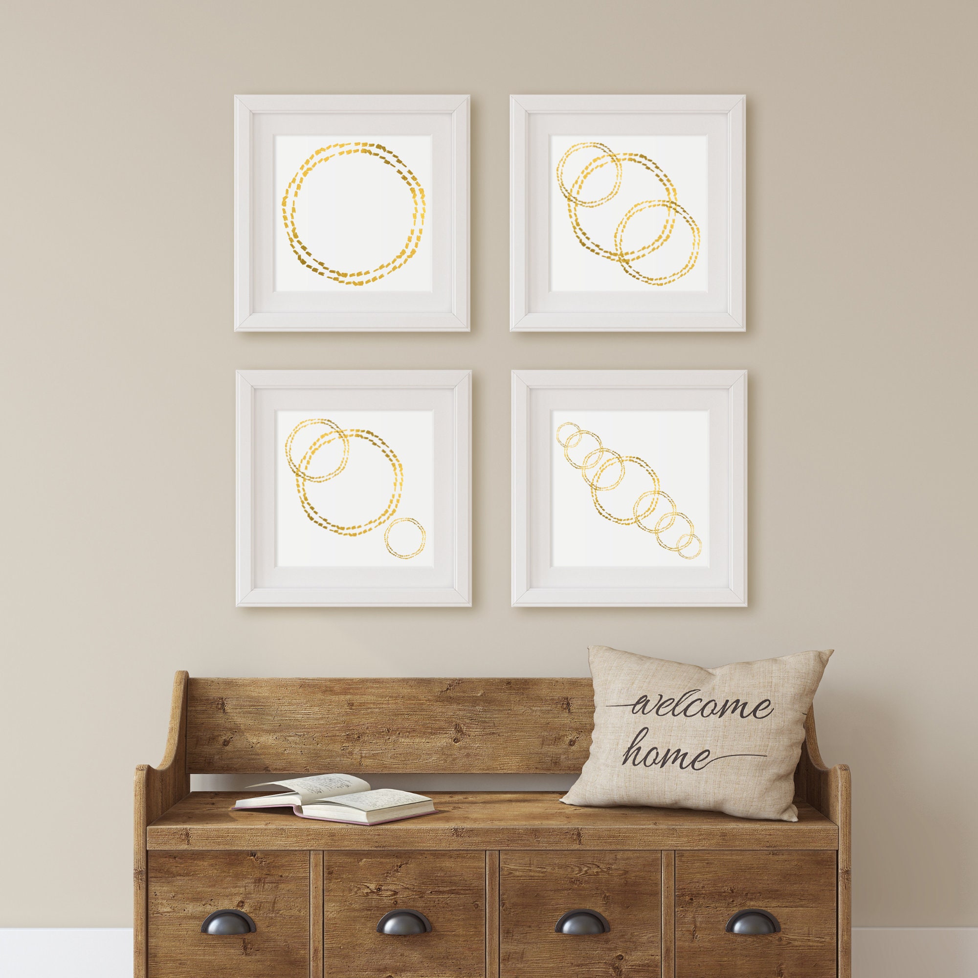 Gold Circular Space Printable Art Gold Digital Art Gold - Etsy