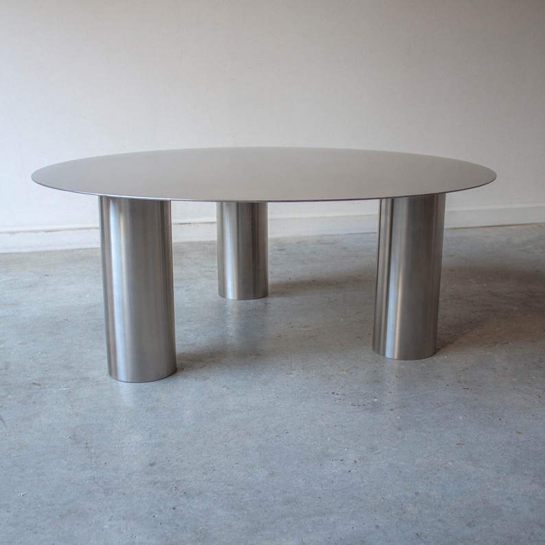 Large Stainless Steel Coffee Table: Modern Industrial Design, Made in ...