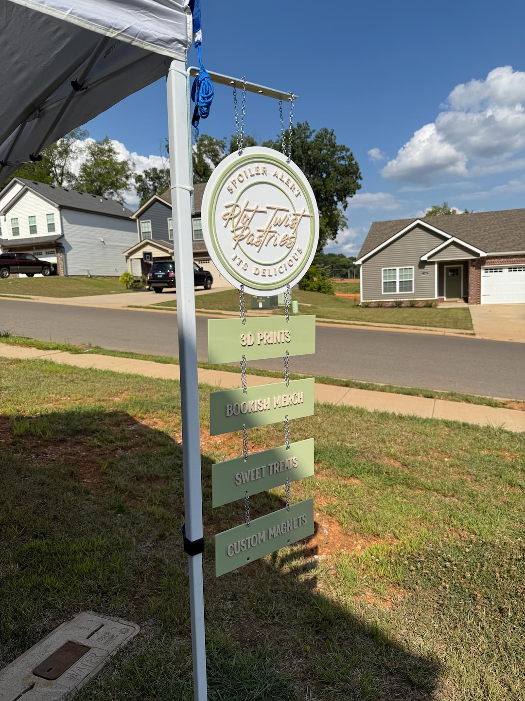 Acrylic 12inch Hanging Tent Market Sign Double Sided - Etsy
