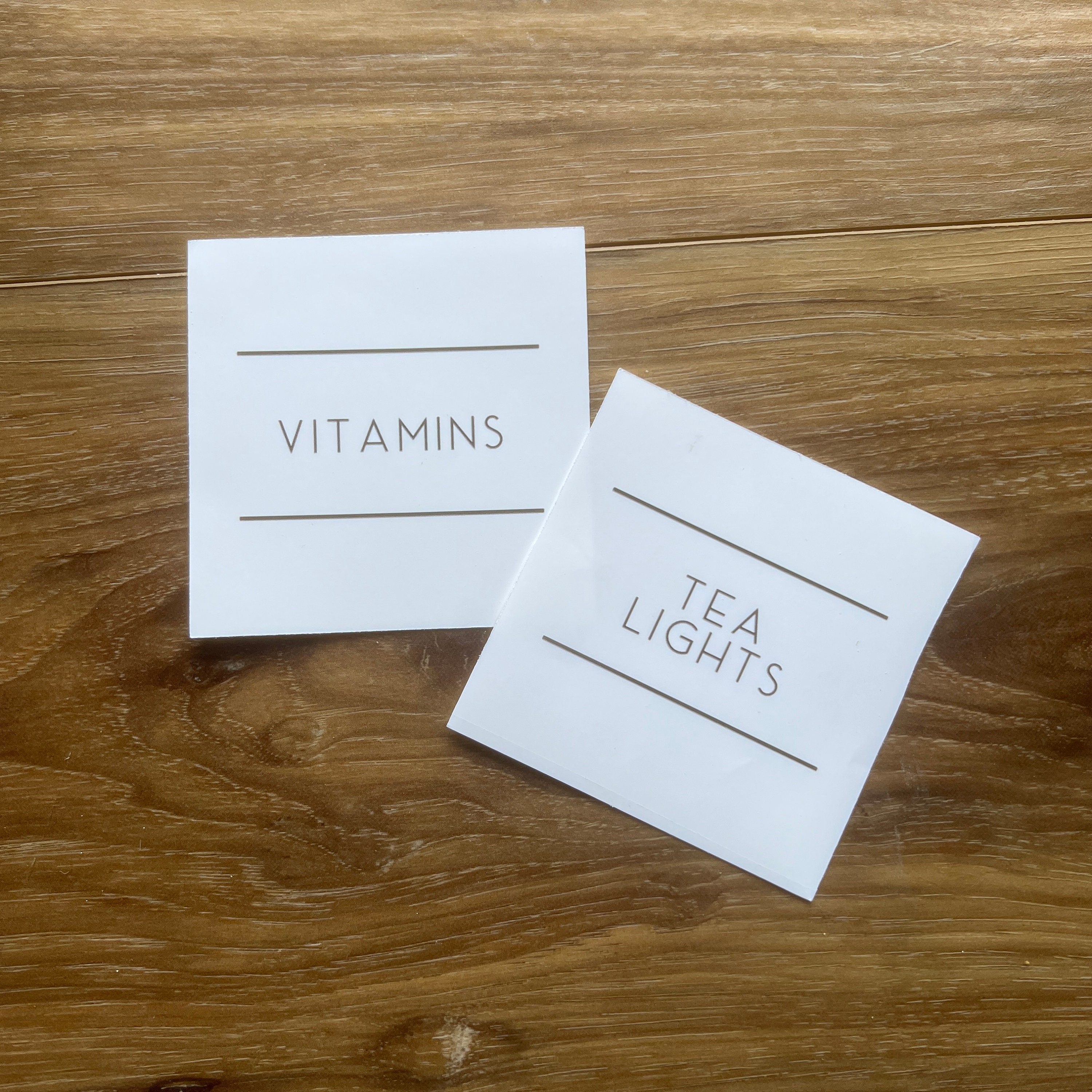 Custom Modern White Organizational Organizing Waterproof Labels (12 ...