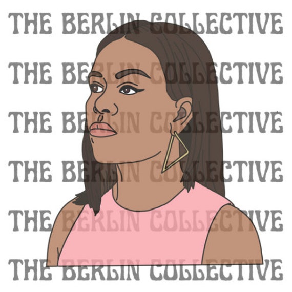 Michelle Obama Drawing Cartoon PNG Clip Art File - Etsy Canada