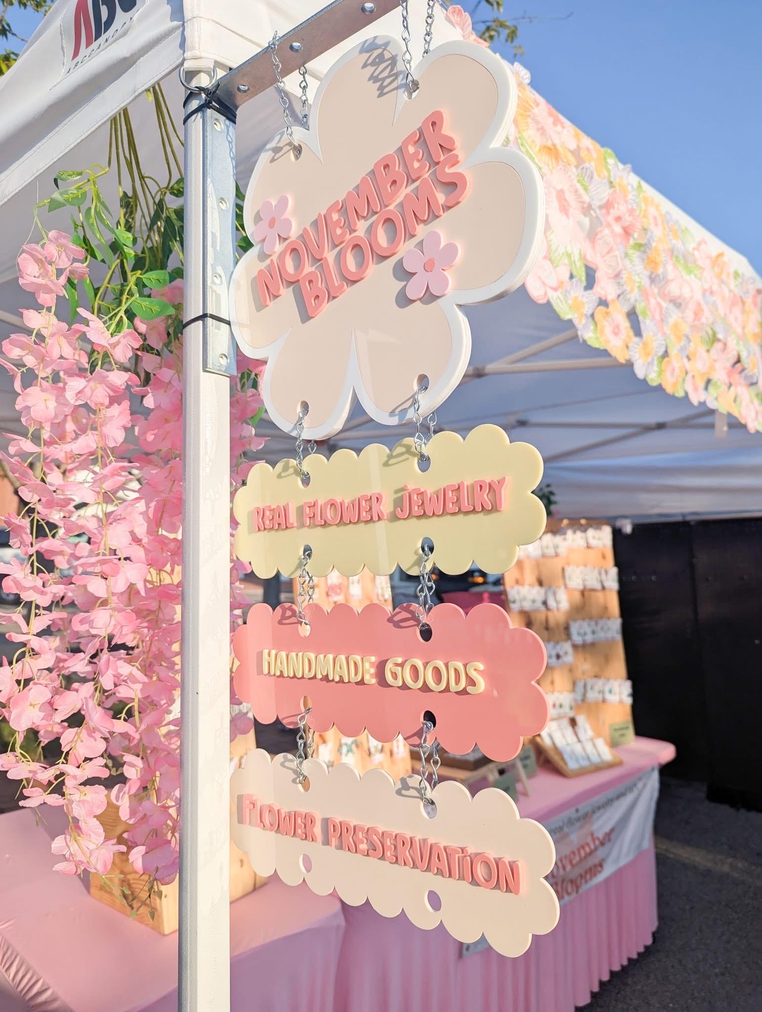 Acrylic 12inch Hanging Tent Market Sign Double Sided - Etsy