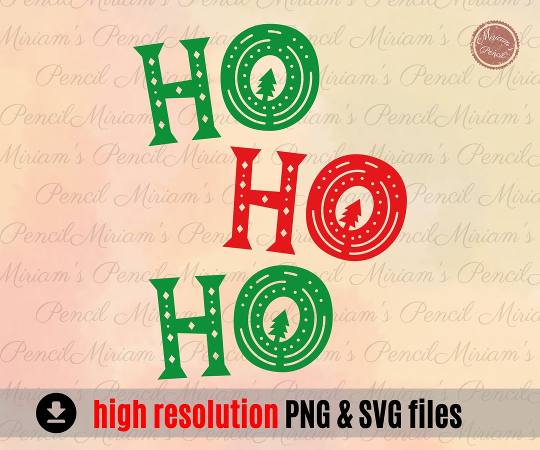 Ho Ho Ho Christmas Tree SVG, Santa Face Cut File (digital Download) - Etsy