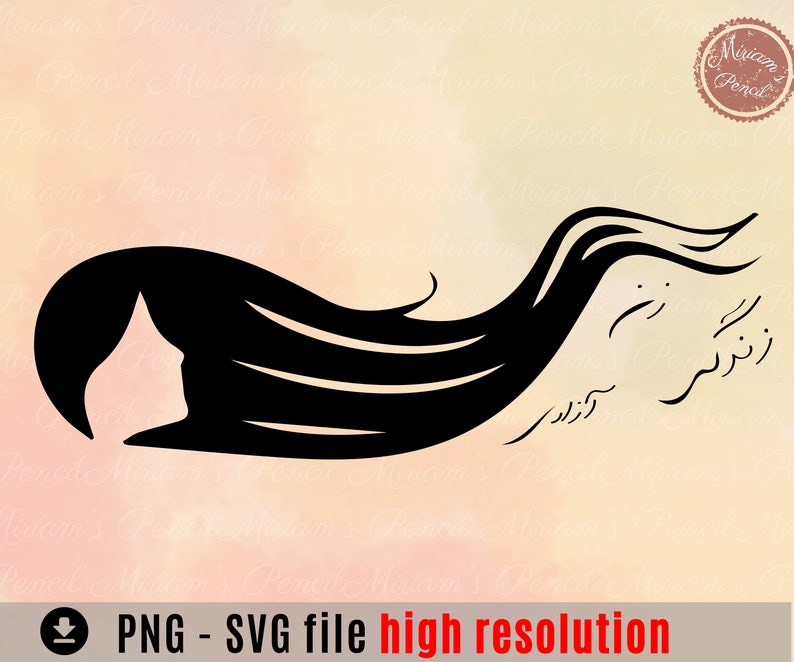 Mahsa Amini Design Png Svg, Women Right, Be the Voice of Iran, Zan ...