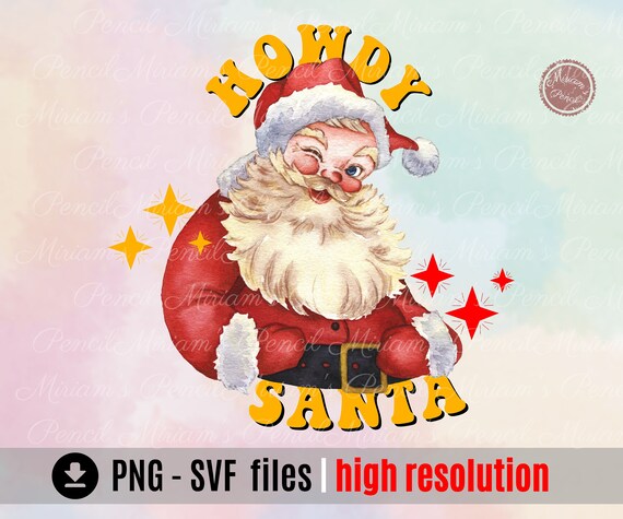 Winking Santa SVG Christmas PNG Sublimation File Christmas - Etsy