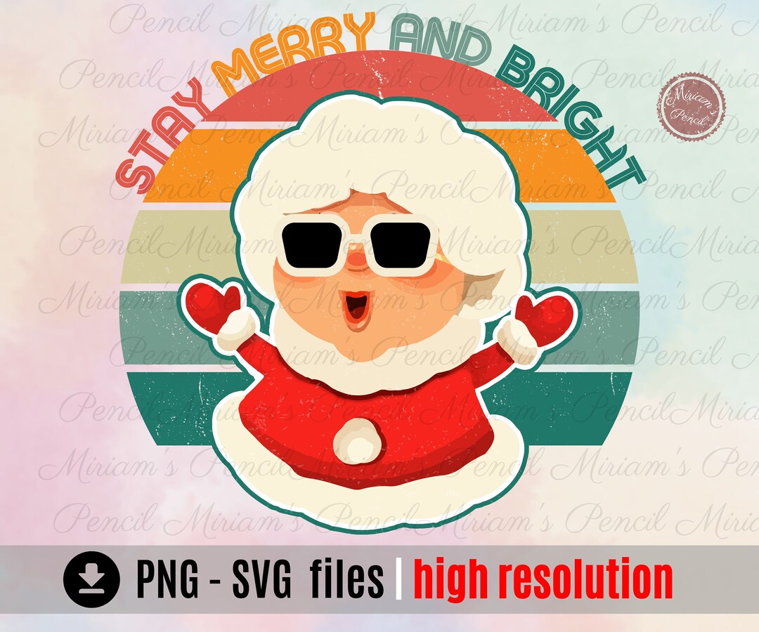 Groovy Mrs. Santa Christmas Design: PNG SVG (digital Download) - Etsy