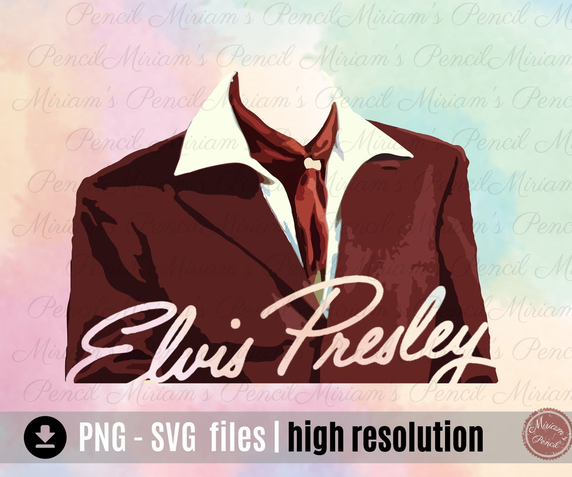 Elvis Presley Vintage SVG PNG, Elvis PNG, Elvis Logo, Elvis Cricut ...