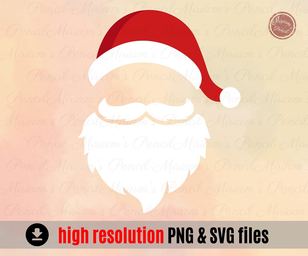 Santa Cut File, Santa SVG, Santa Face SVG, Christmas SVG, Santa Face ...