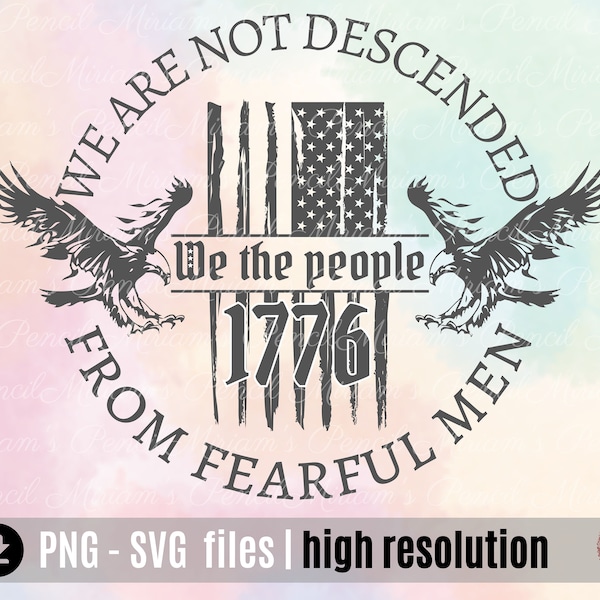 We Are Not Descended From Fearful Men Svg Cut - Etsy