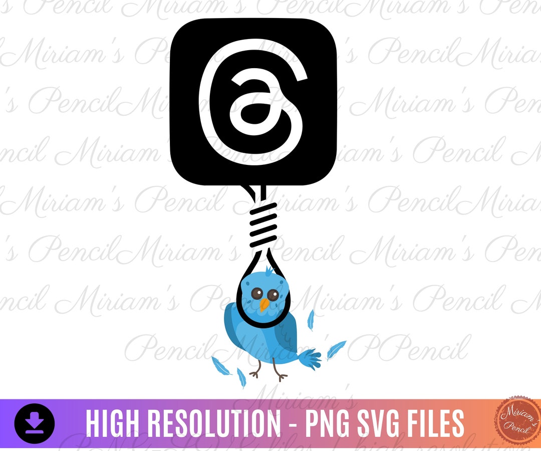 Thread Hang Twitter by the Neck PNG SVG Files, Threading Png ...