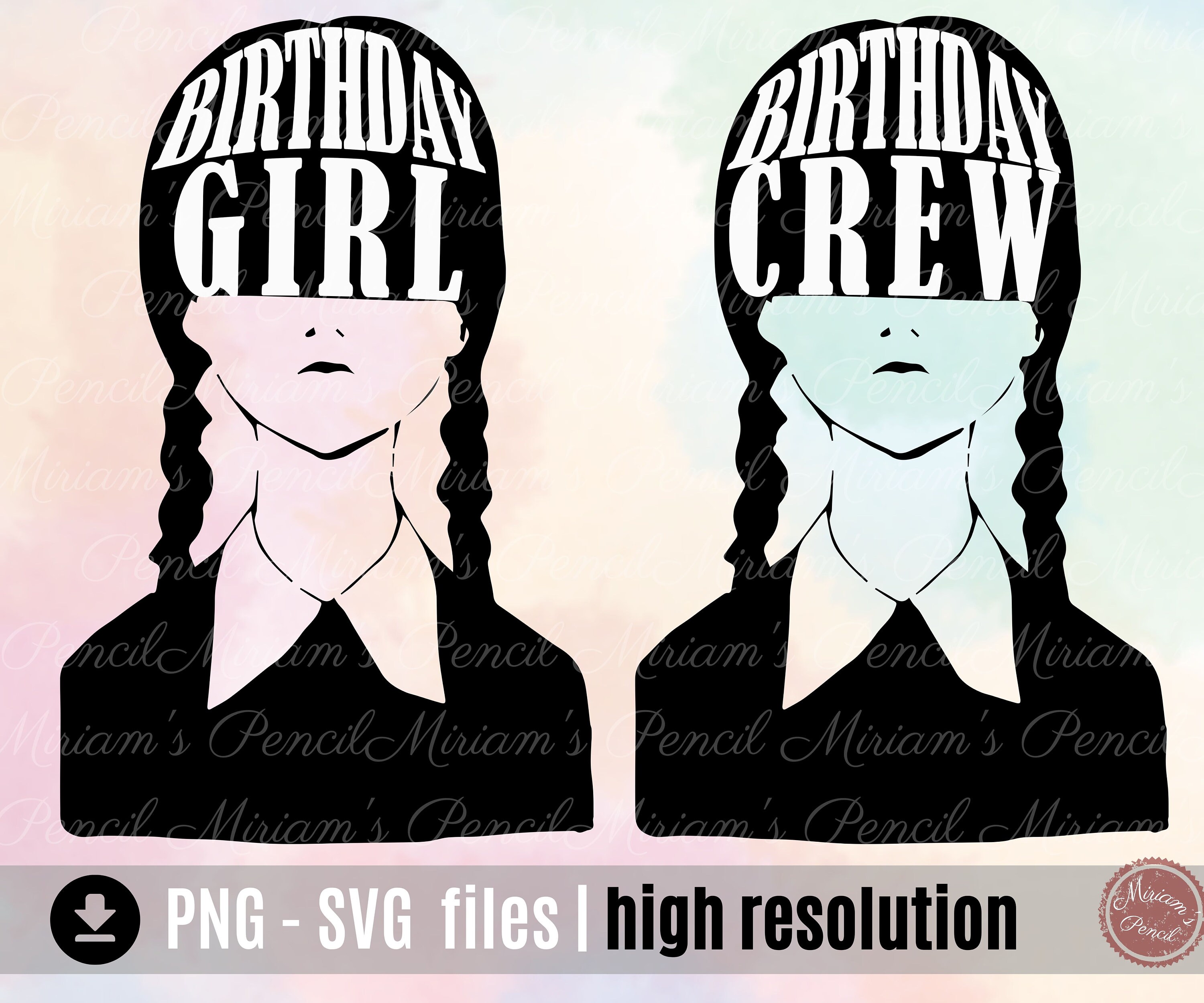 Wednesday Birthday Girl Png Svg, Wednesday Birthday Crew PNG SVG ...