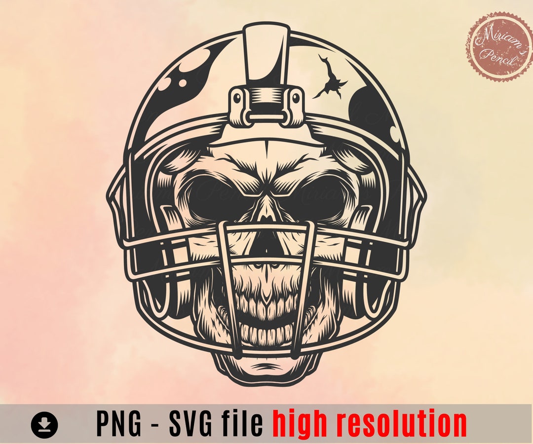 Football Skull Helmet PNG SVG, Football Png, Svg, Football Print File ...
