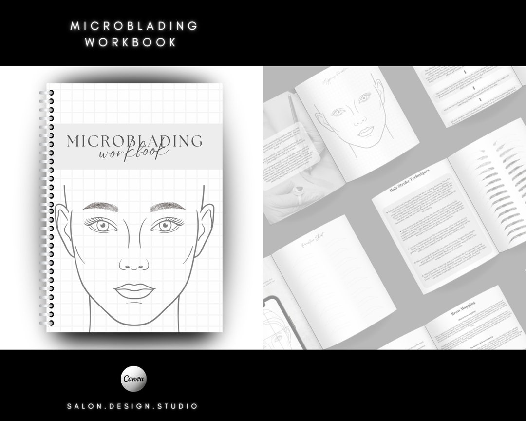 Microblading Practice Booket Template, Hair Stroke Practice, Brow ...
