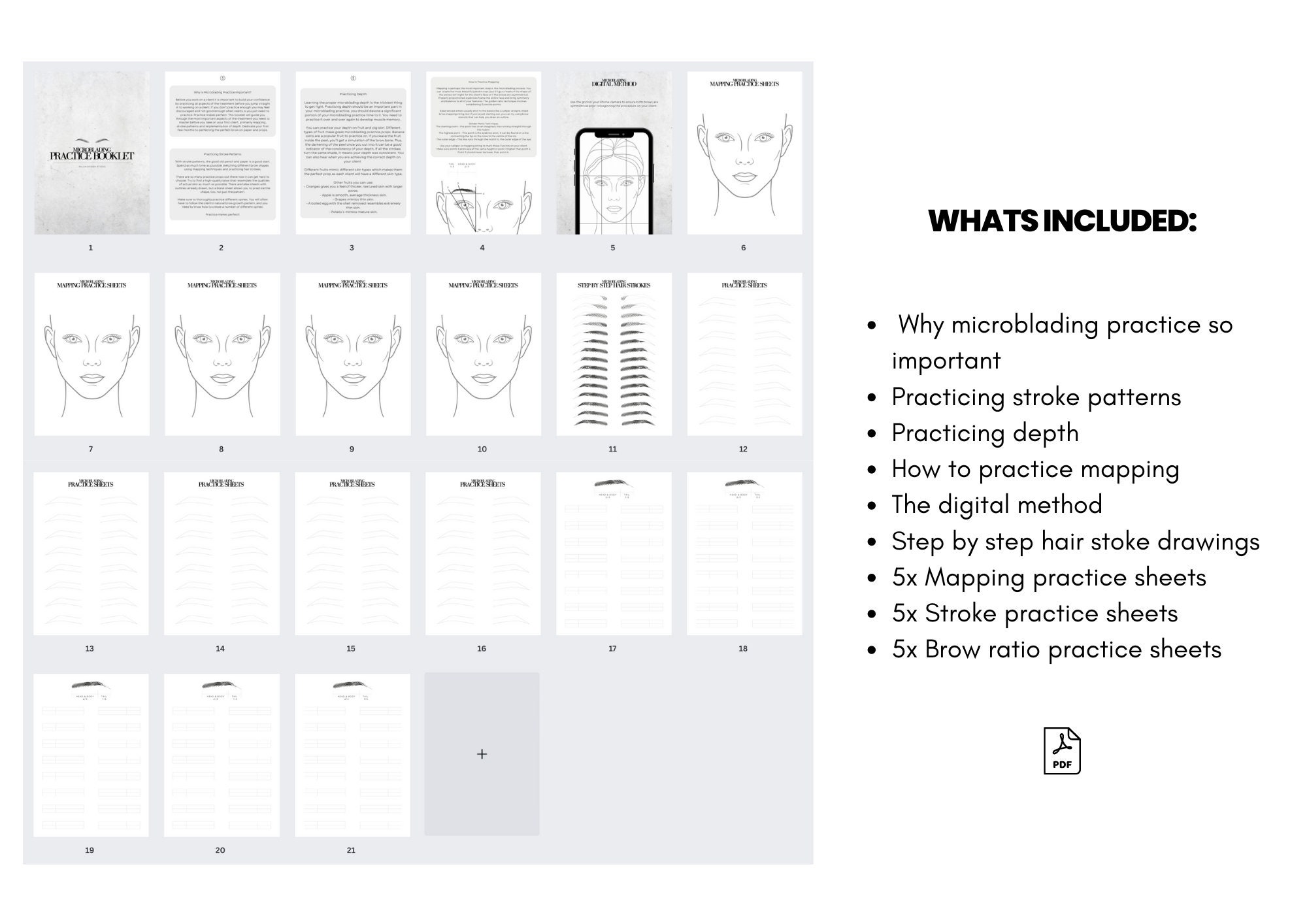 Microblading Practice Booket Template Hair Stroke Practice - Etsy