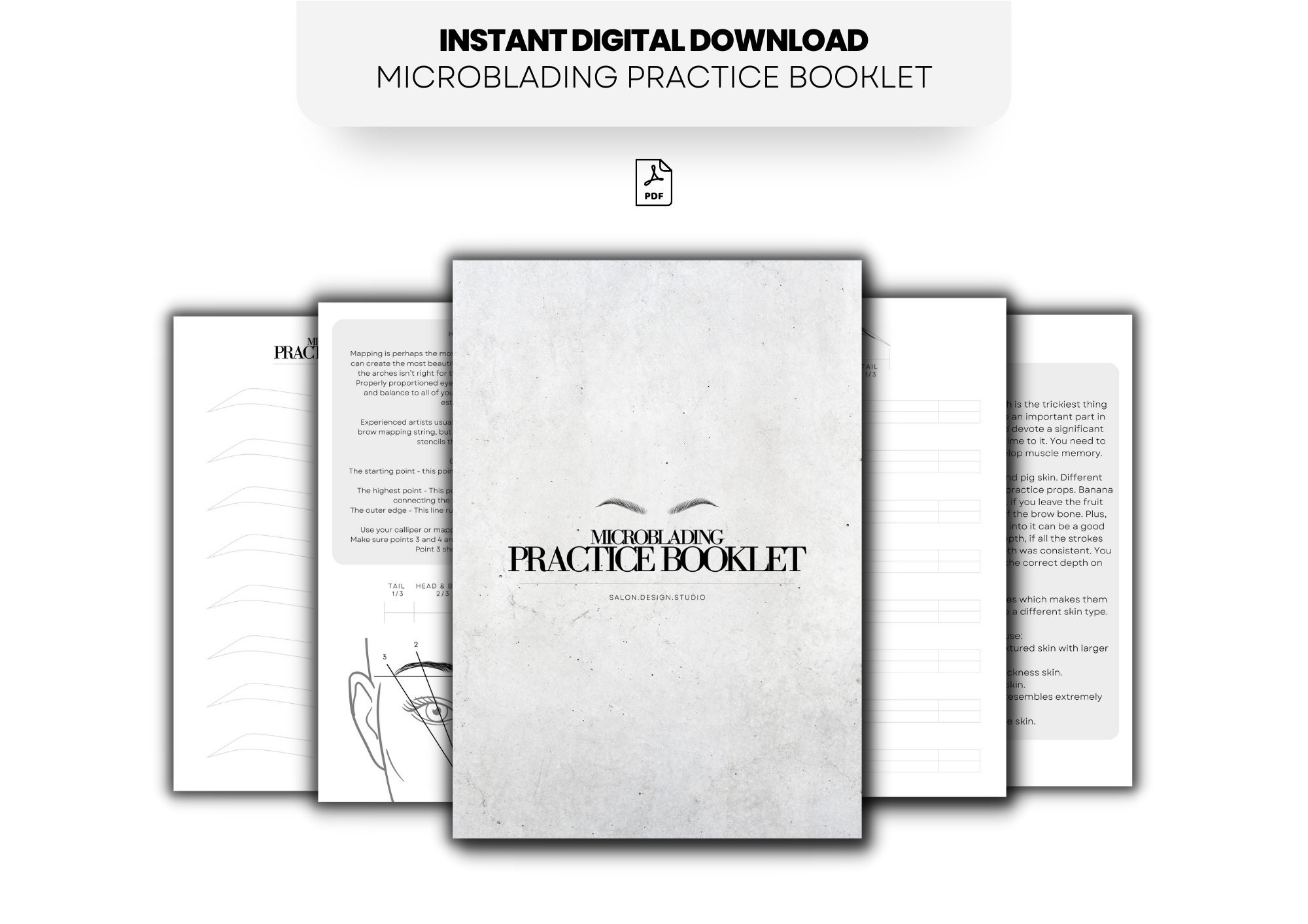 Microblading Practice Booket Template Hair Stroke Practice - Etsy