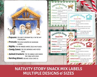 Christmas Story Snack Mix Template - Etsy