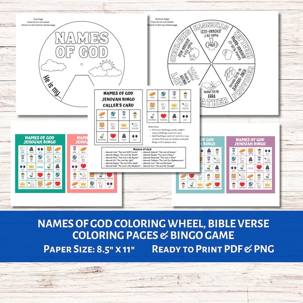 Names of Jesus Bingo - Etsy