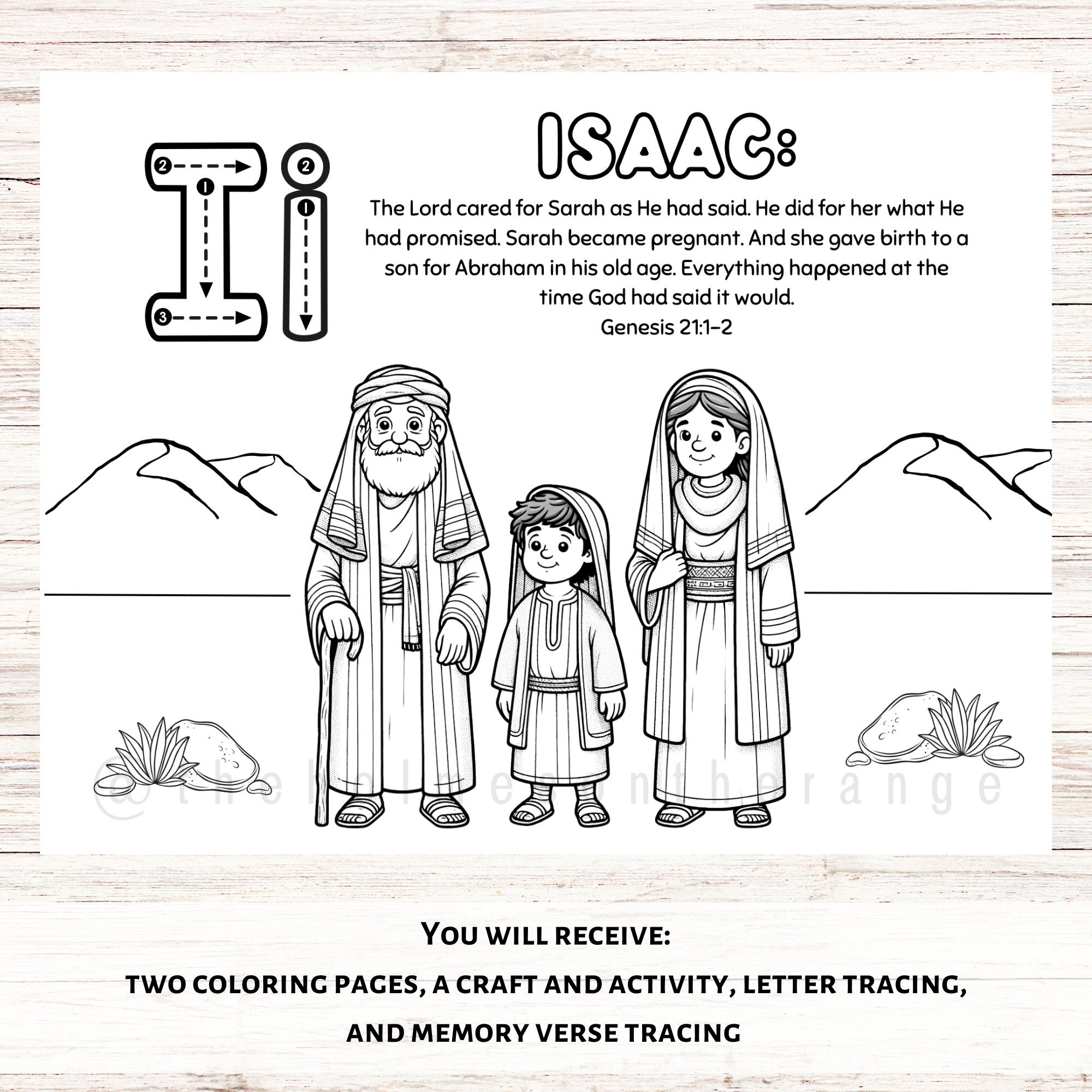 Letter I Isaac Bible Craft for Kids Abraham & Sarah Kids Bible Lesson ...