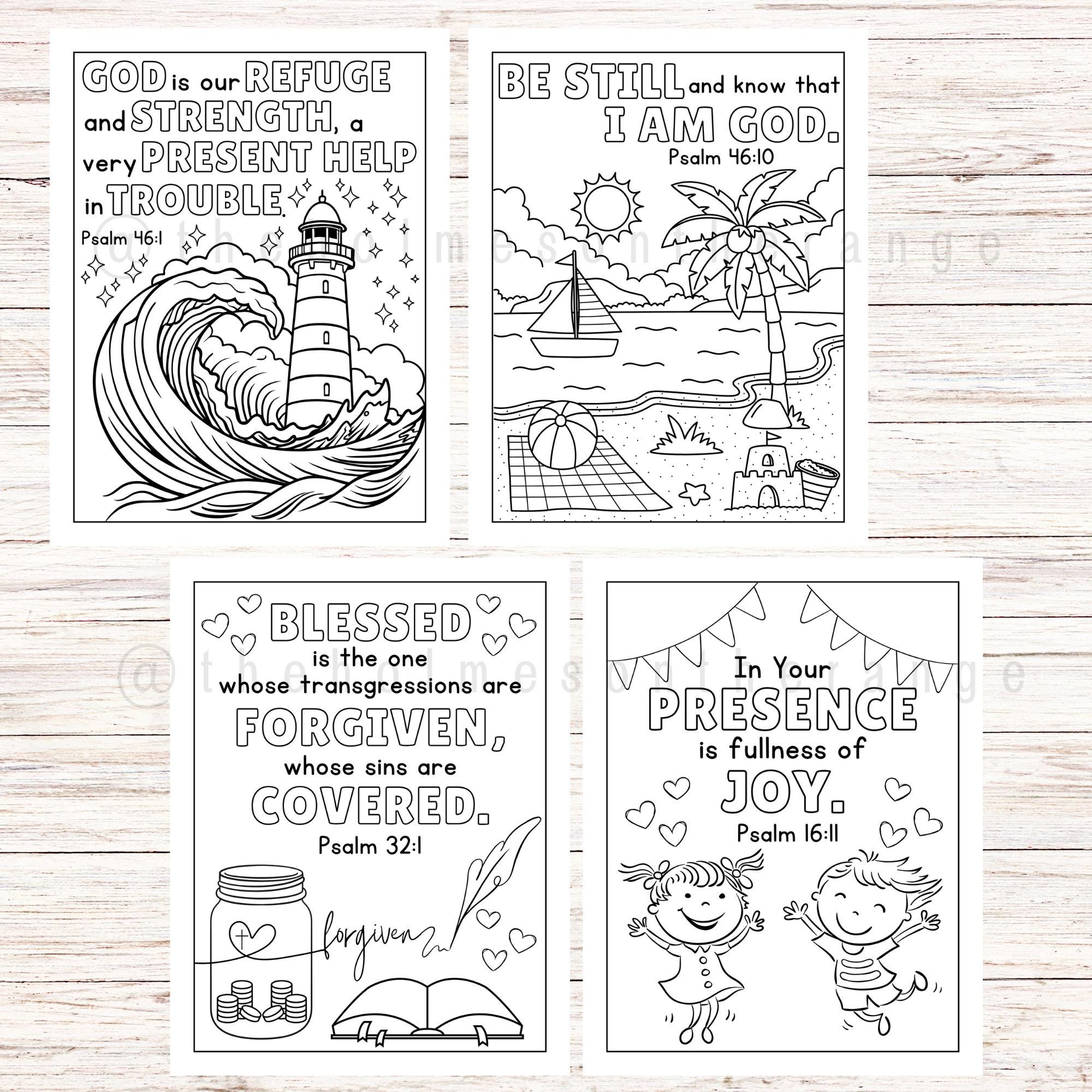 Bible Verse Coloring Pages for Kids | Memory Verse Coloring Pages ...