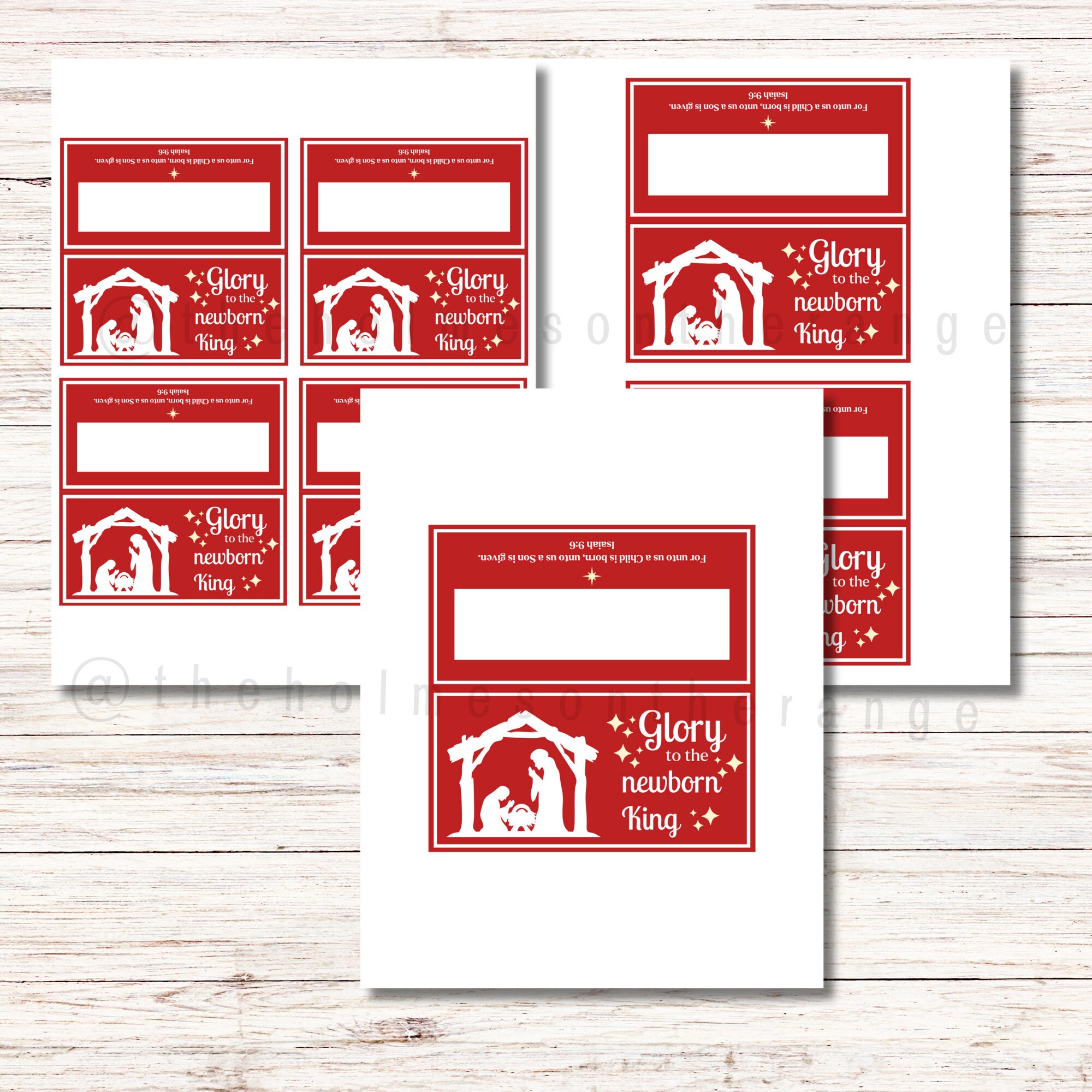 Christmas Treat Bag Printable Labels Nativity Treat Bag Toppers ...