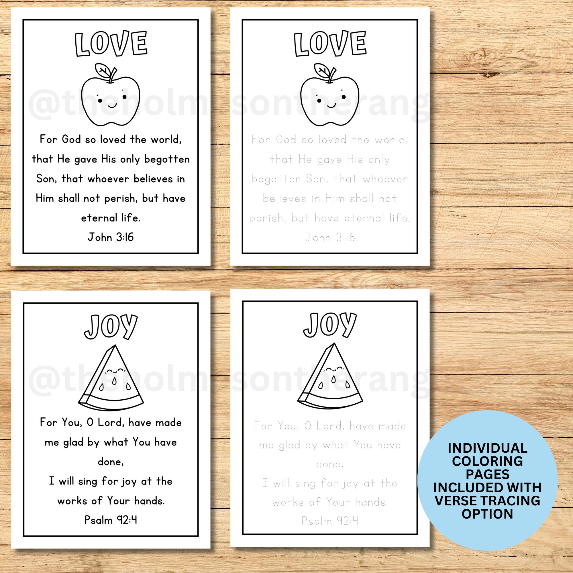 Fruit of the Spirit Coloring Wheel Bible Verse Tracing Coloring Pages ...