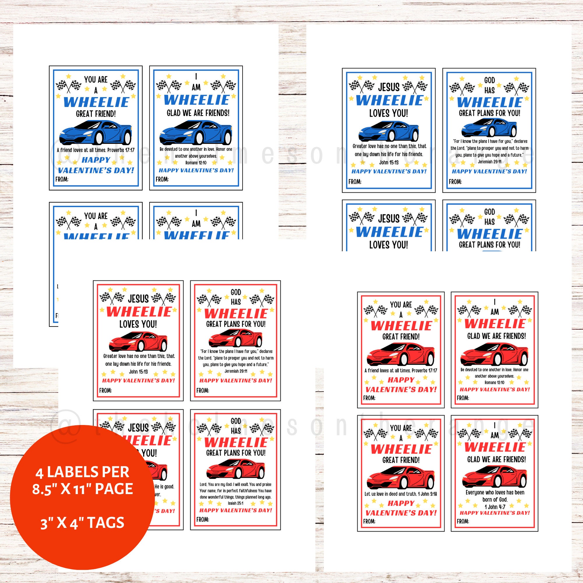 Scripture Valentine's Day Cards for Kids Bible Verse Valentine Cards ...