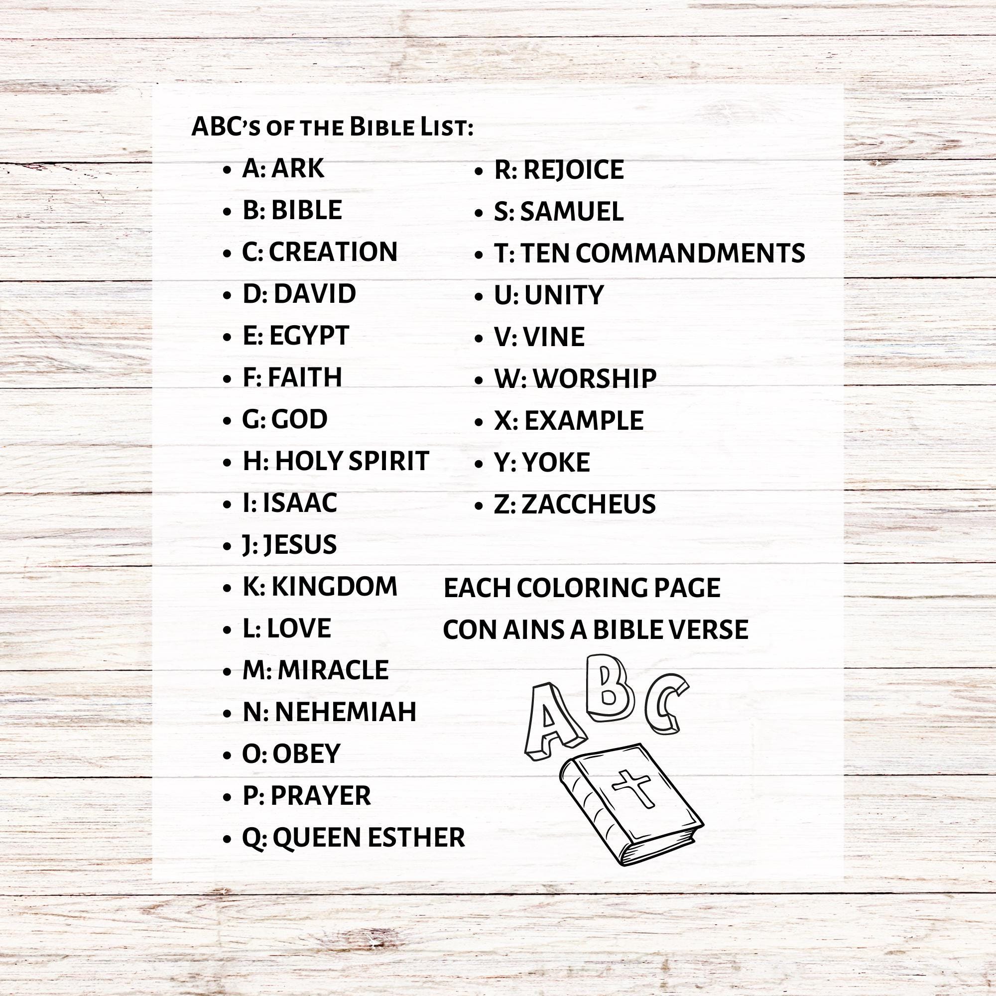 Abcs of the Bible Letter of the Day, Coloring, & Letter Tracing ...