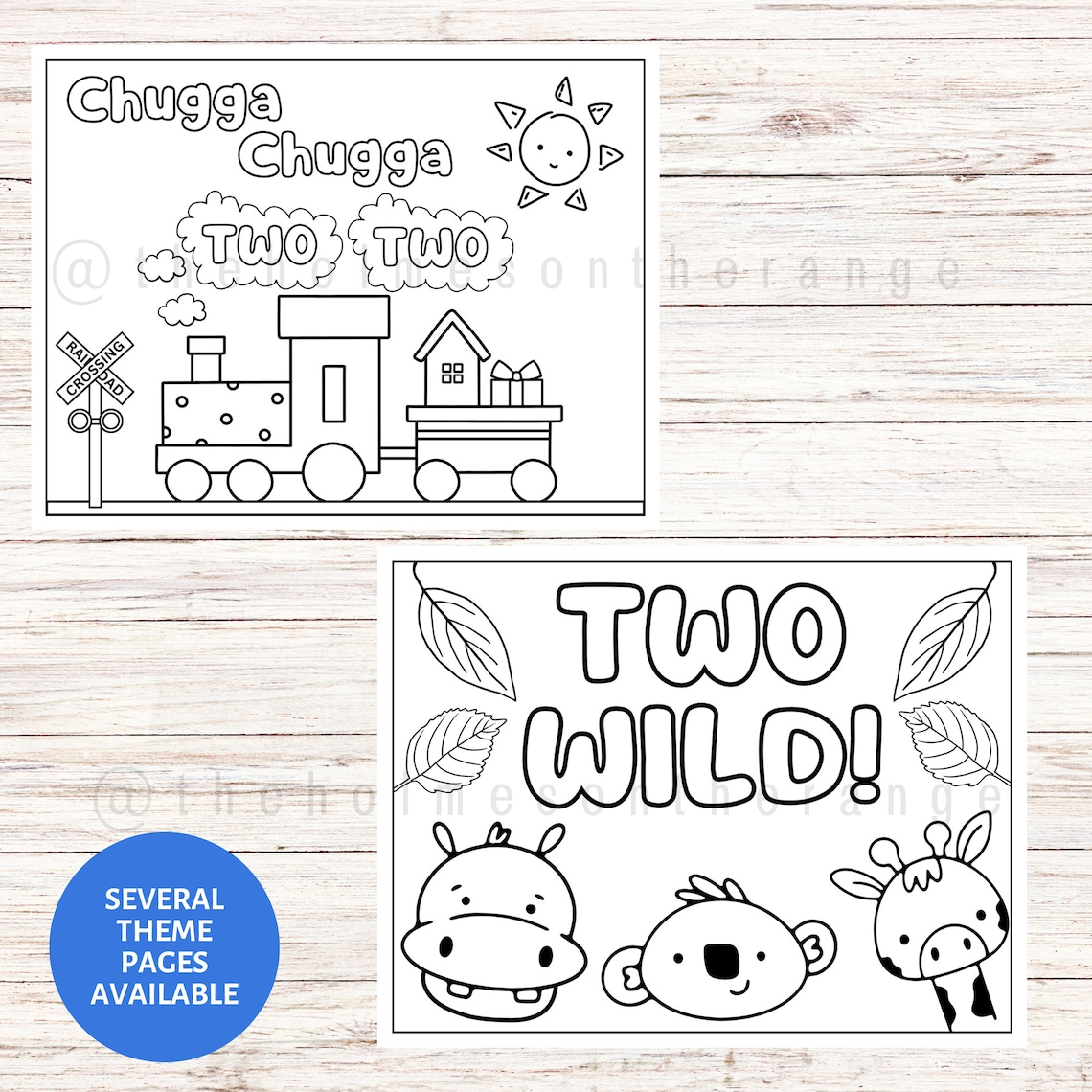 Birthday Party Coloring Sheets for Kids 2nd Birthday Printable Kids ...