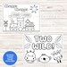 Birthday Party Coloring Sheets for Kids 2nd Birthday Printable Kids ...