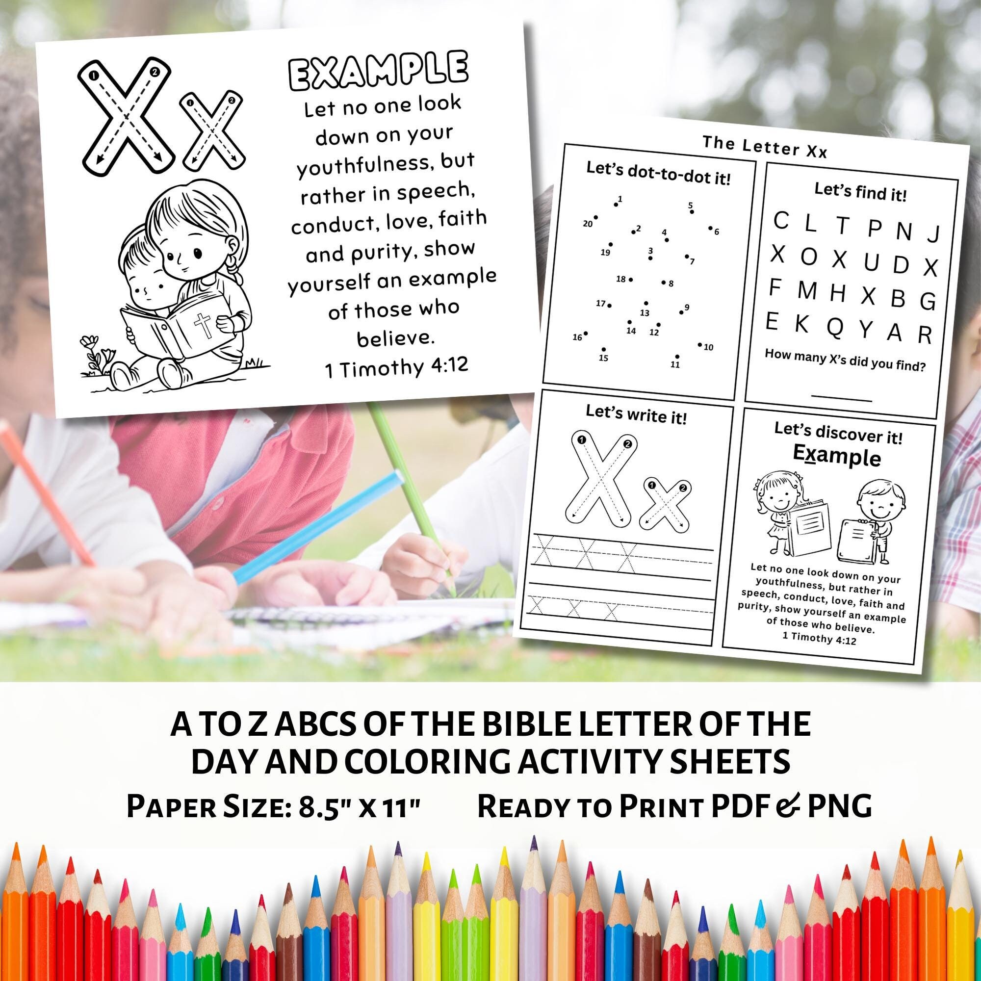 Abcs of the Bible Letter of the Day, Coloring, & Letter Tracing ...