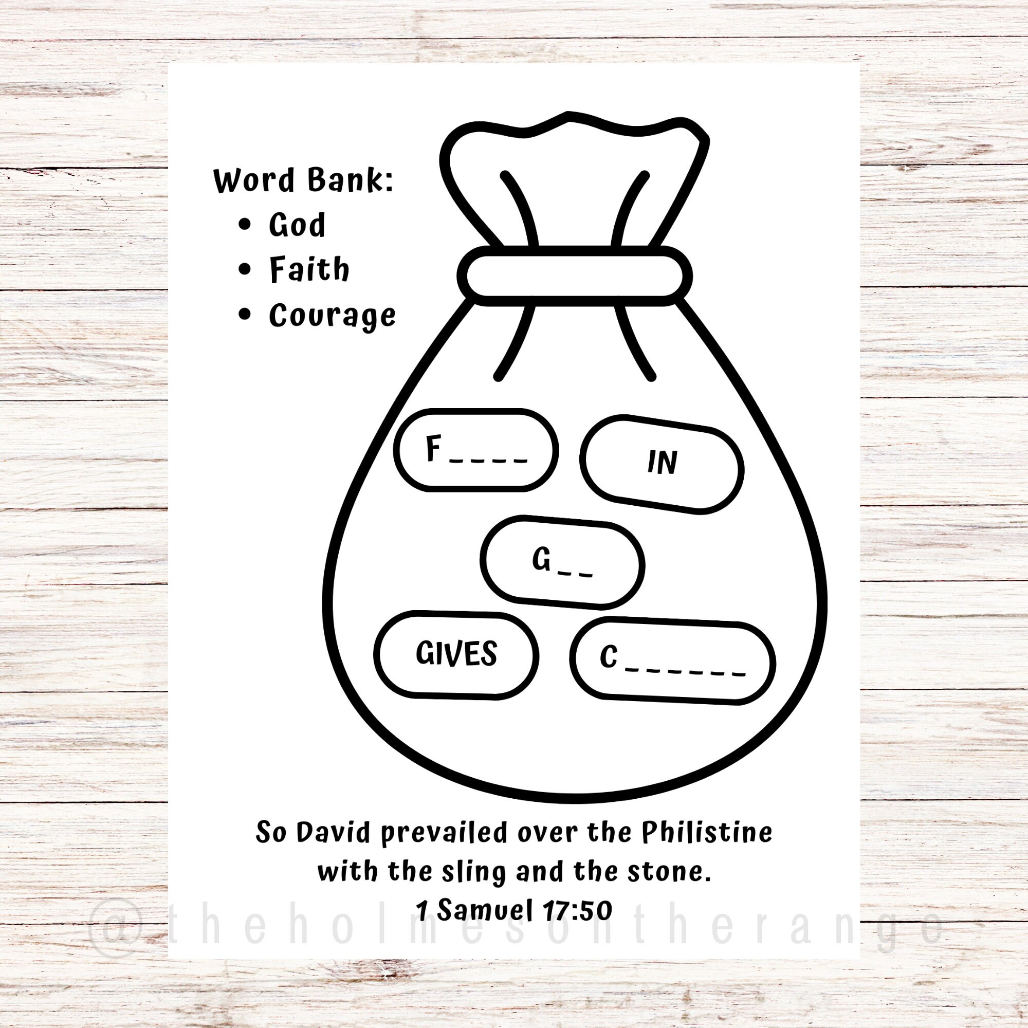 Letter D David Bible Craft for Kids David & Goliath Kids Bible Lesson ...