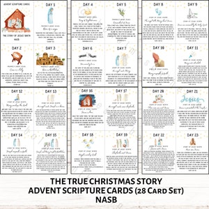 Advent Scripture Cards for Kids | Christmas Bible Verse Cards ...