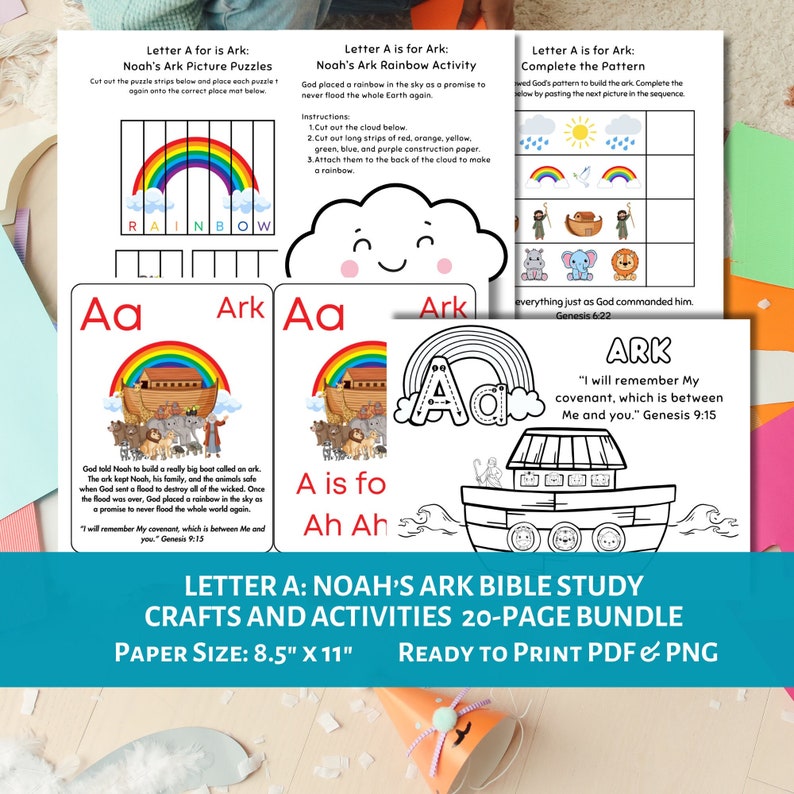 Noah's Ark Bible Study Craft for Kids Letter A Ark Bible Crafts and ...