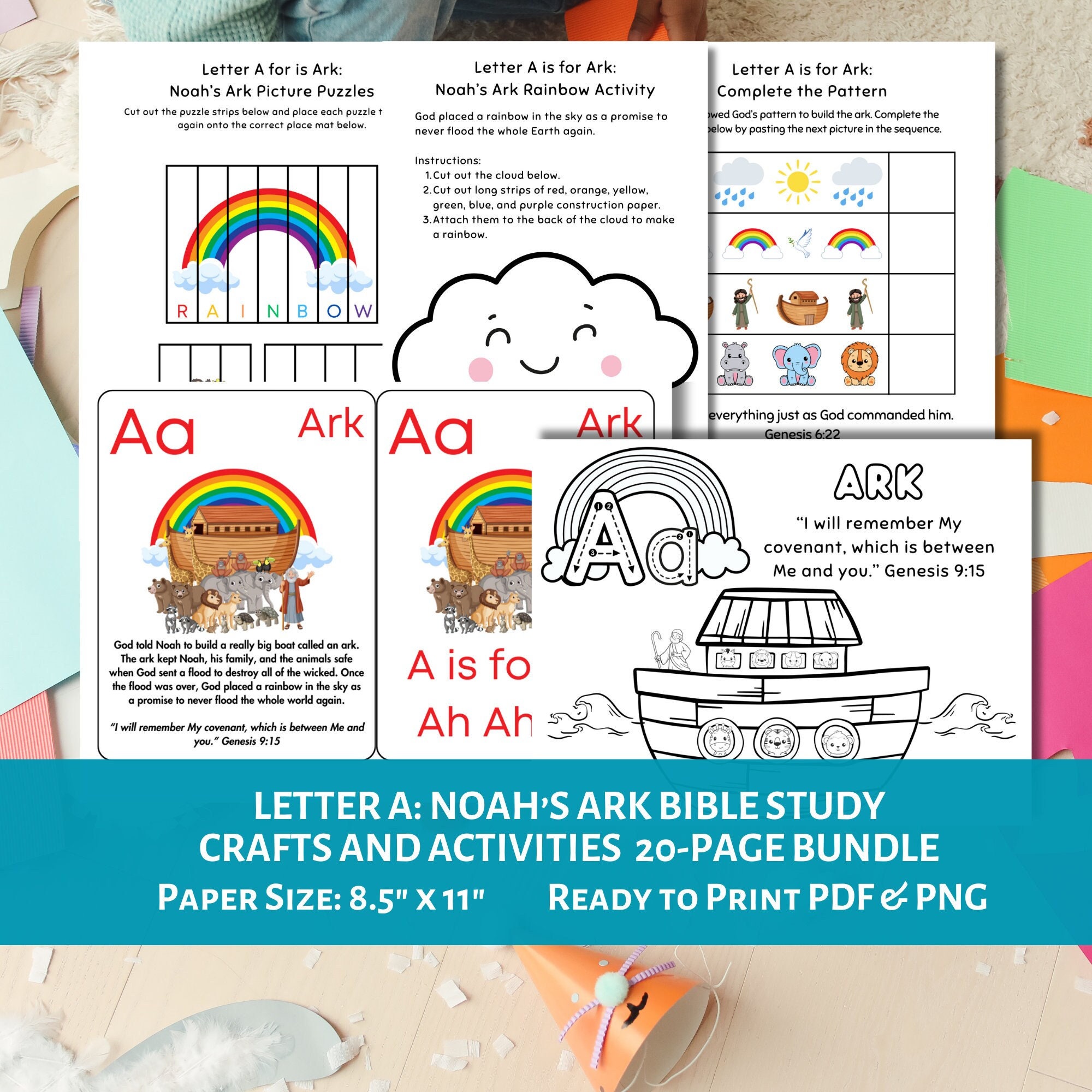 Noah's Ark Bible Study Craft for Kids Letter A Ark Bible Crafts and ...