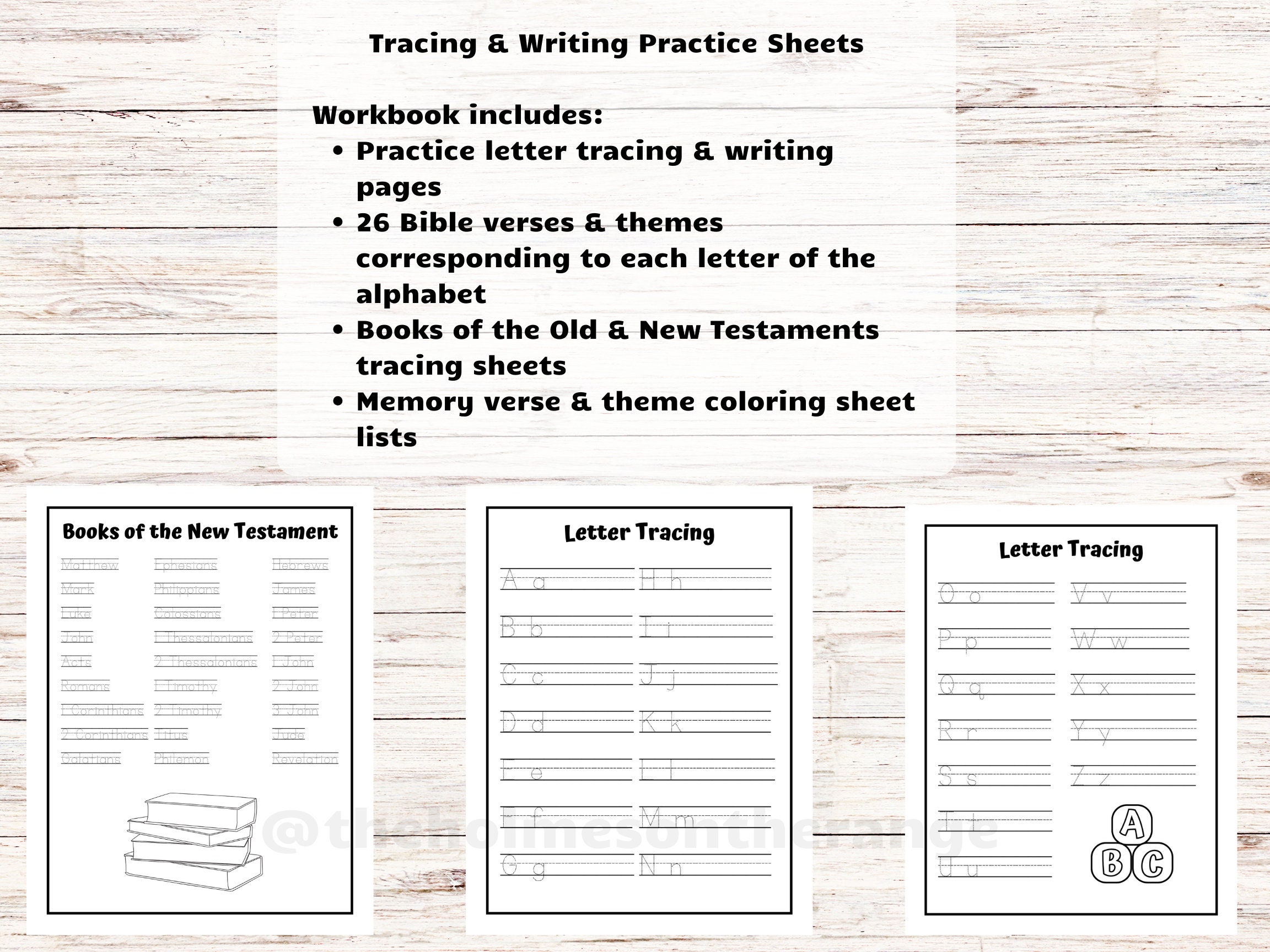 Handwriting Practice Sheets Printable PDF, Bible Verse Theme, Learn ...
