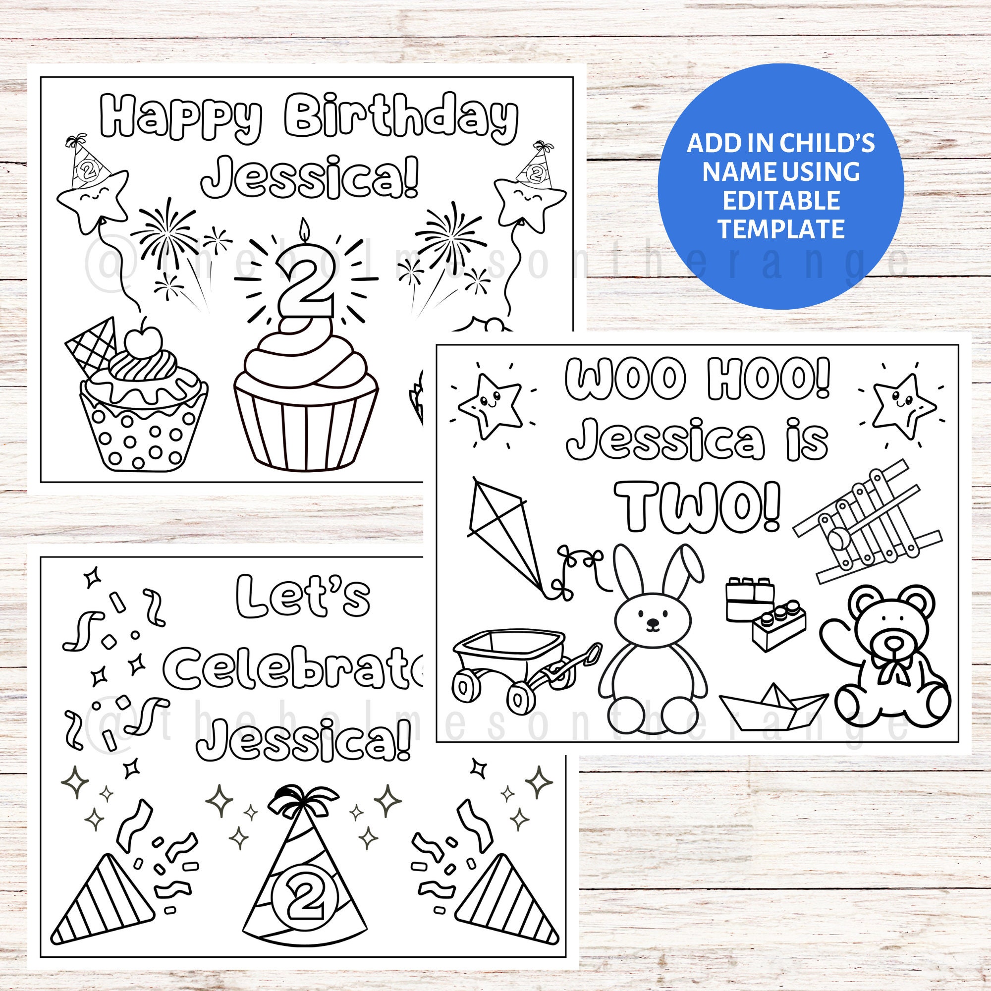 Birthday Party Coloring Sheets for Kids 2nd Birthday | Printable Kids ...