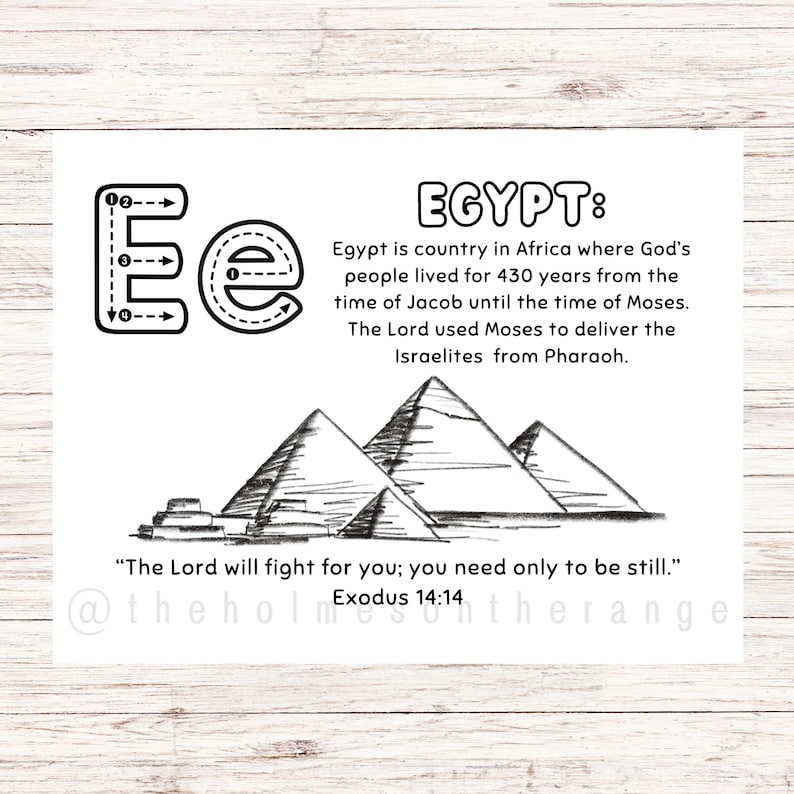 Letter E Egypt Moses Bible Craft for Kids Red Sea Bible Lesson for Kids ...