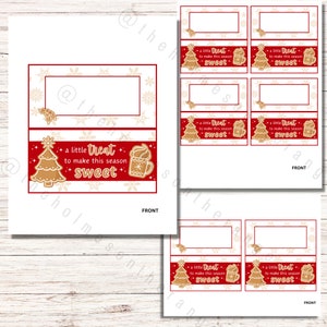 Christmas Treat Bag Topper Label | A Little Treat Christmas Cookie ...