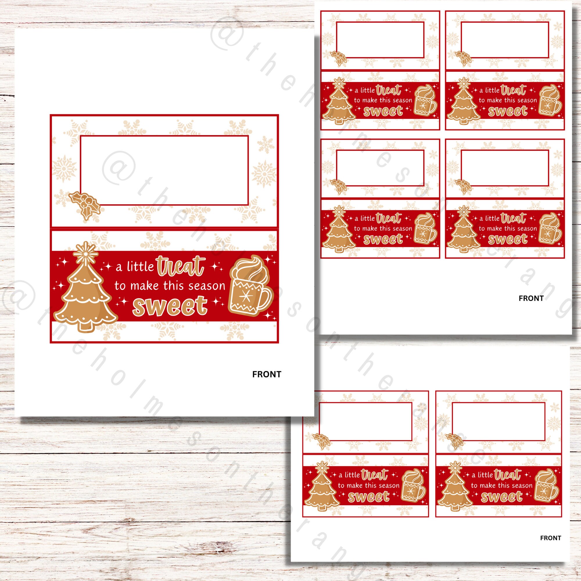 Christmas Treat Bag Topper Label | A Little Treat Christmas Cookie ...