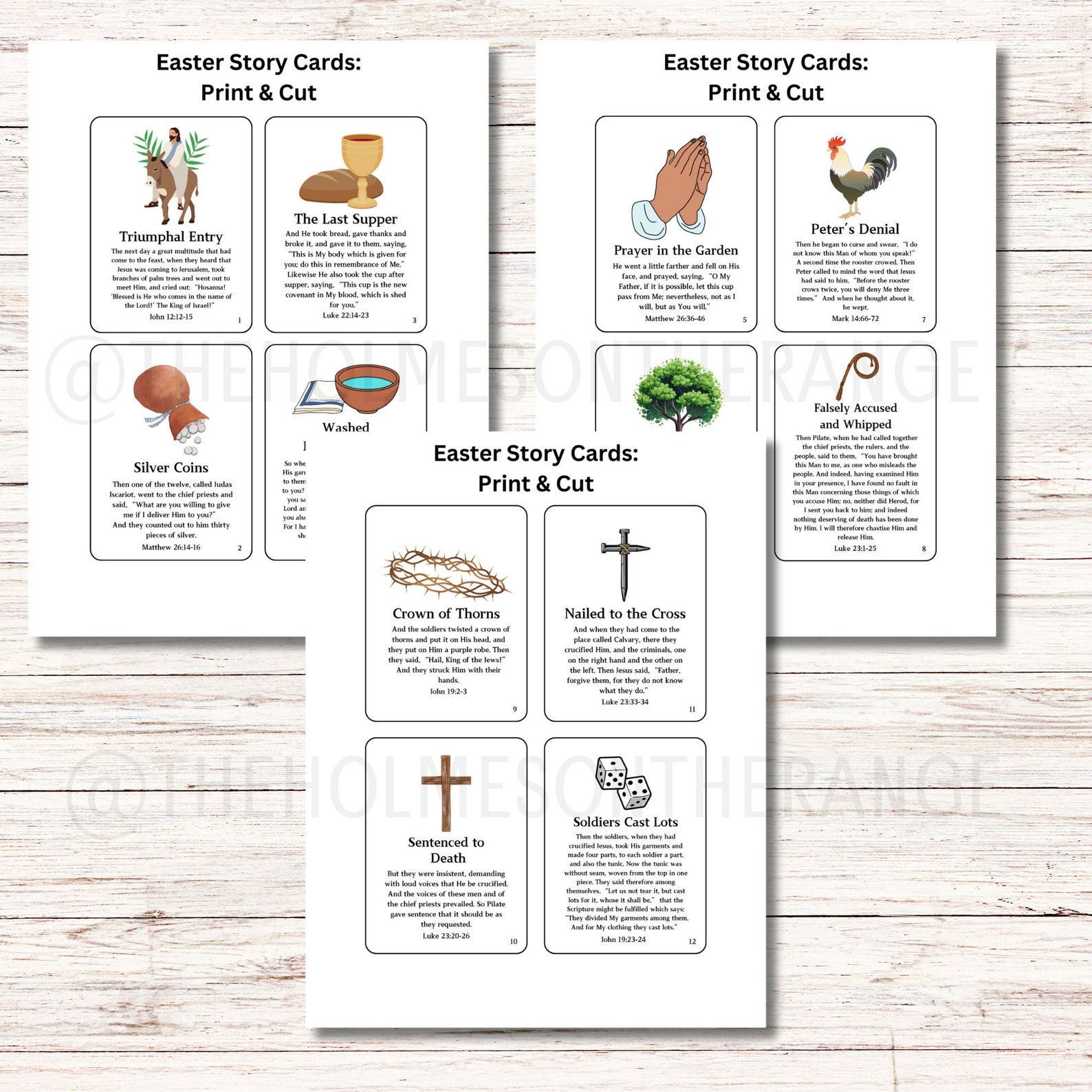 Easter Story Cards and Coloring Book Bundle | Holy Week Activity | Kids ...