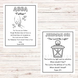 Names of God Coloring Wheel and Bingo Game | Hebrew Names of God | Kids ...