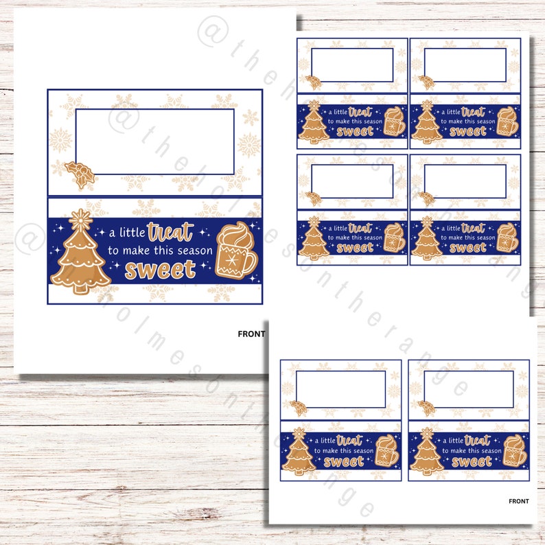 Christmas Treat Bag Topper Label | A Little Treat Christmas Cookie ...
