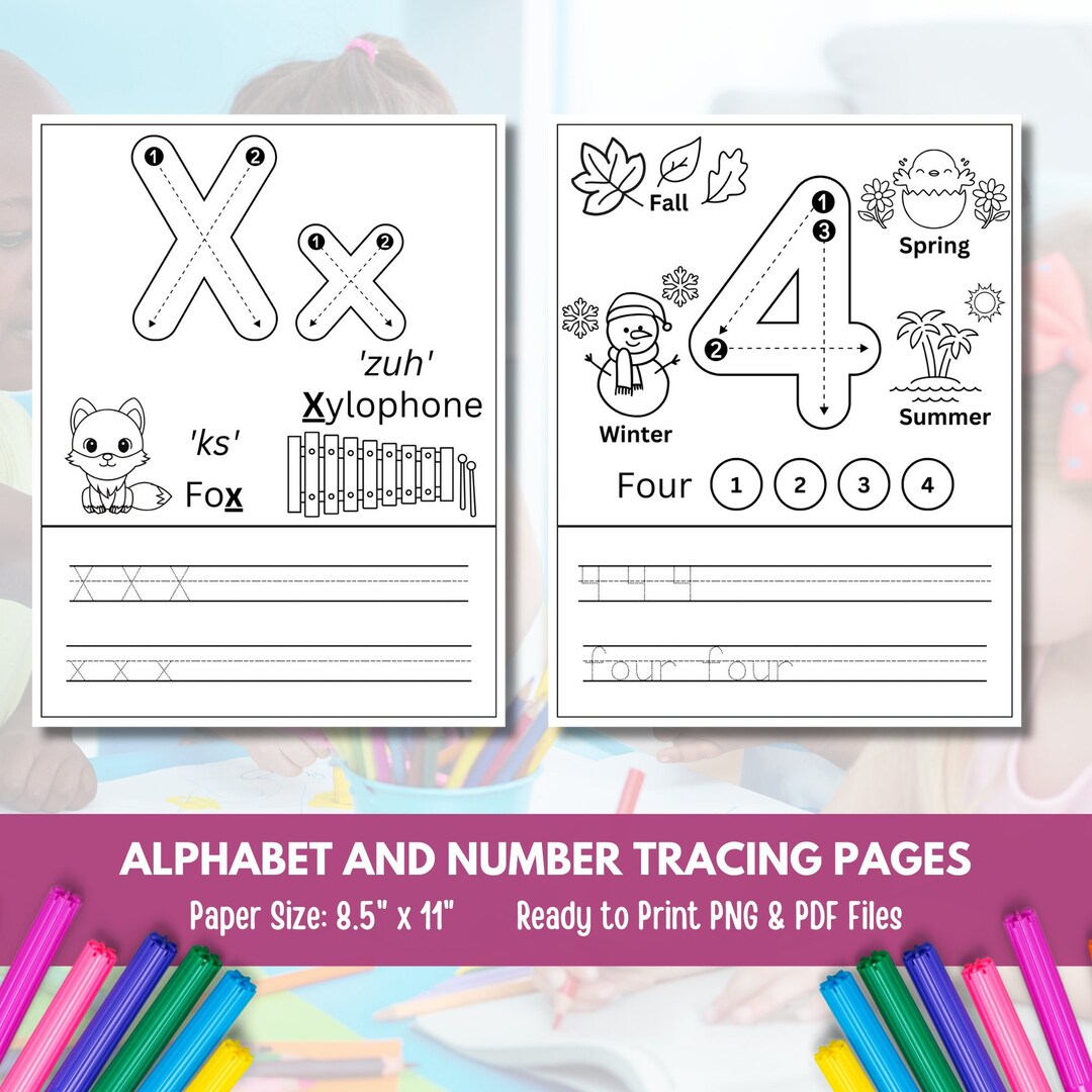 Alphabet and Number Tracing Sheets | Writing Practice Sheets | Phonics ...