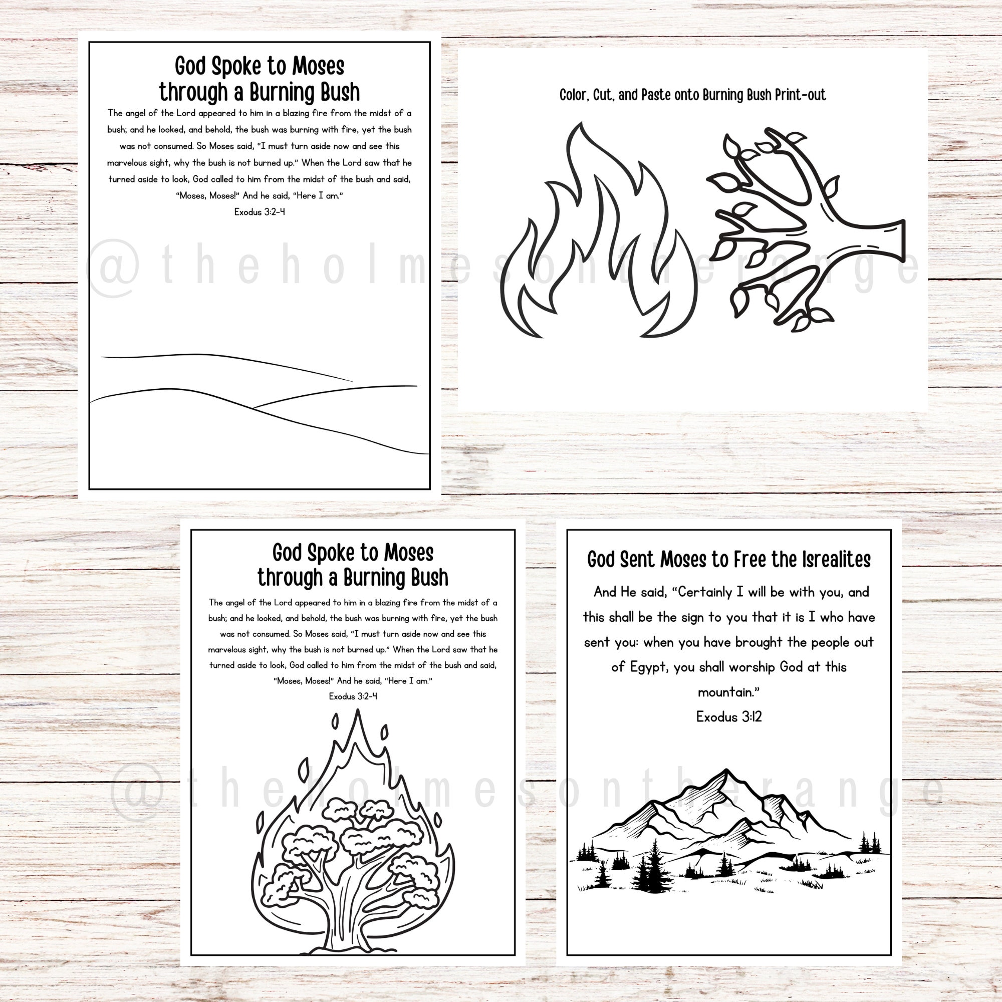 Letter E Egypt Moses Bible Craft Bundle for Kids Red Sea 10 Plagues ...