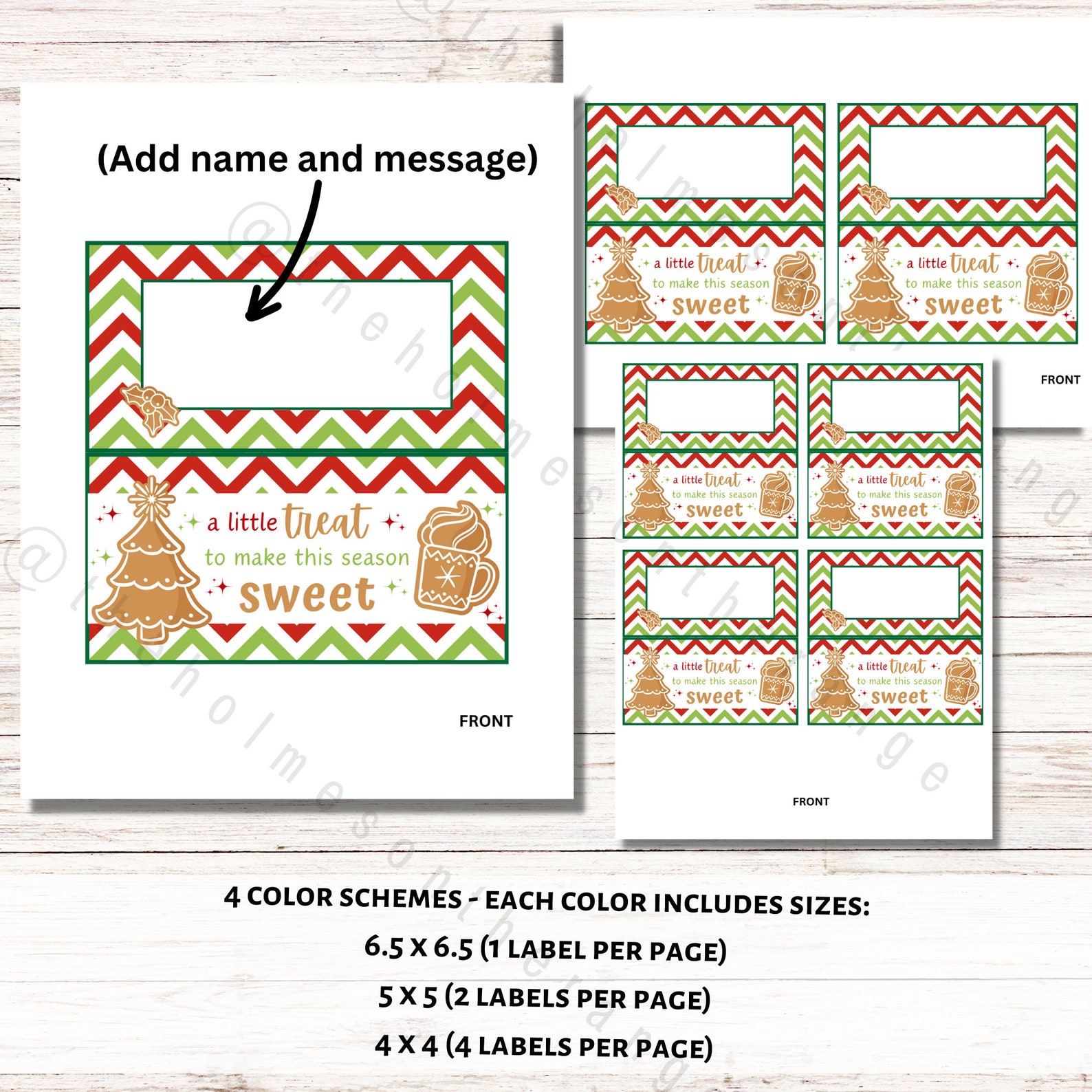 Christmas Treat Bag Topper Label | A Little Treat Christmas Cookie ...