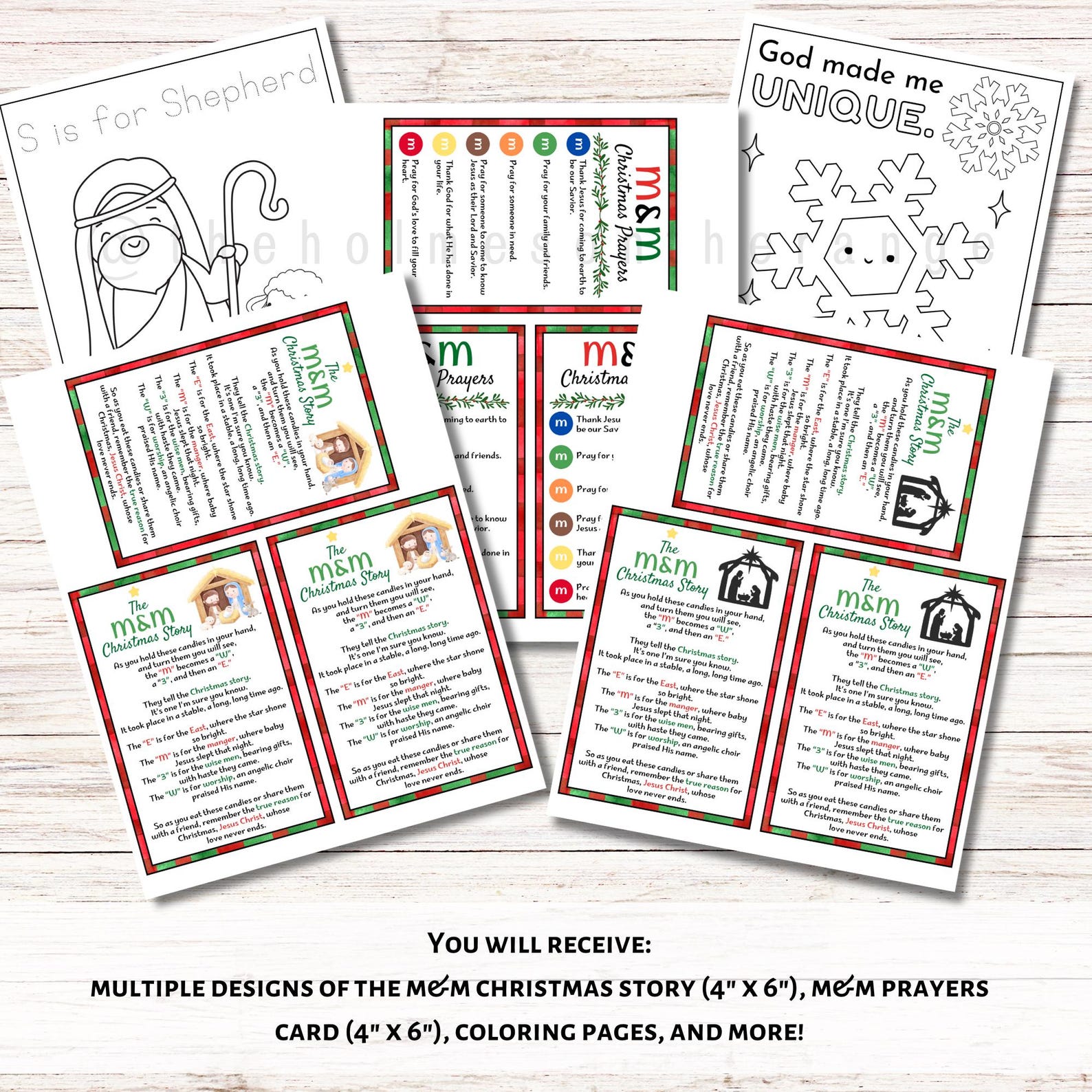 M&M Nativity Christmas Story Printable Tags | Candy Christmas Prayer ...