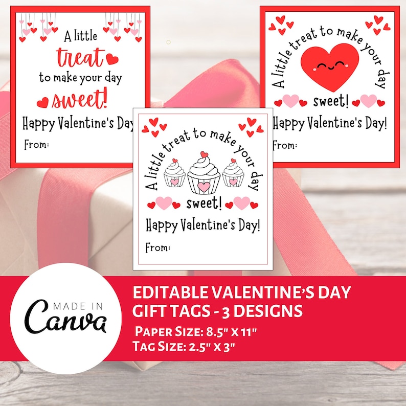Editable Valentine's Day Gift Tag | A Little Treat to Make Your ...